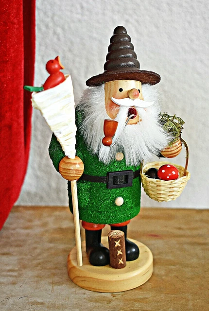 RÄUCHERMÄNNCHEN MOOSMÄNNCHEN Waldschrat mit Pilzkorb 21cm Moosmännlein #31A EUR 17,99 - PicClick DE