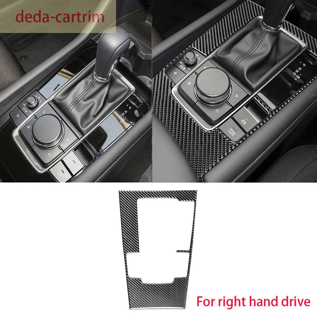 CARBON FIBER CENTER Console Gear Shift Box Panel Trim For Mazda 3 Axela ...