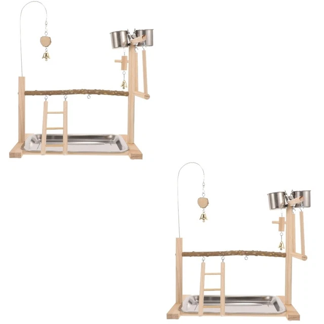 2 SETS BIRD Training Stand Bird Perch Portable Parrot Play Stand Birds ...