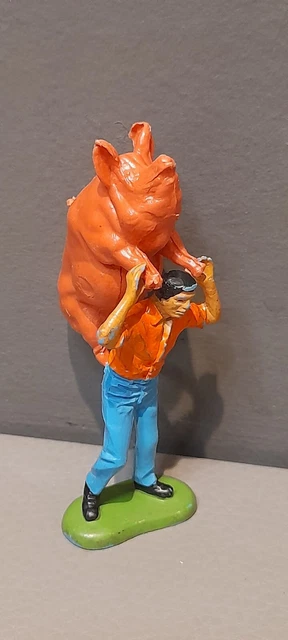 VINTAGE BRITAINS FARMER Strongman 1970s Labourer Farmhand & Lazy Pig ...
