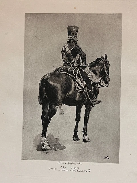 GRAVURE & UN Hussard A Cheval " Empire Ernest Messonier EUR 15,00 ...