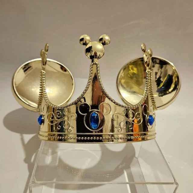 DISNEY ON ICE Parks Jeweled Crown Mickey Mouse Ears Plastic Gold ...