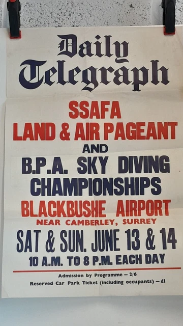 DAILY TELEGRAPH SSAFA Land & Air Pageant Poster £29.99 - PicClick UK