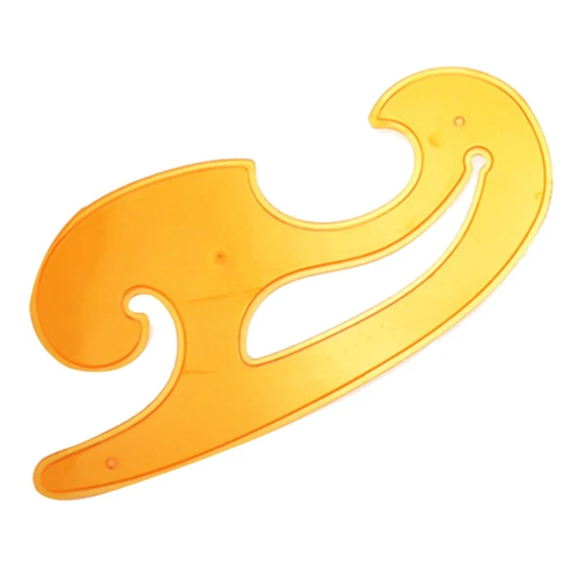 3 PCS PLASTIC French Curve and Template Ruler Sewing Drawing Templates ...