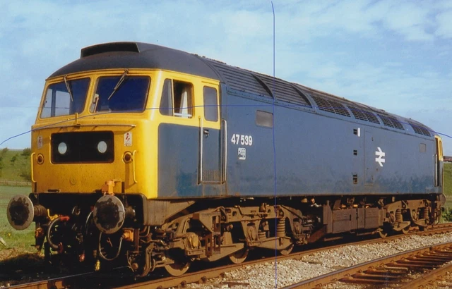 DIESEL TRAIN PHOTO Class 47 Br Blue Locomotive Picture Railway ...