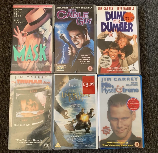 JIM CARREY VHS Video Tapes Bundle X6 £21.49 - PicClick UK