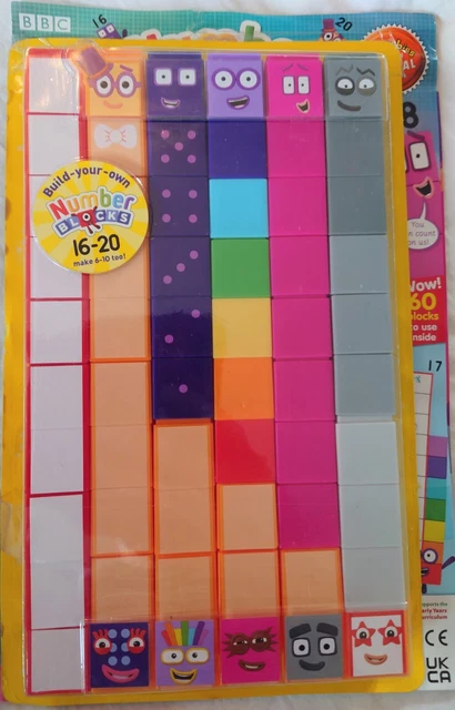 NEW RARE CBEEBIES Numberblocks 16-20 Magazine Maths primary School ...