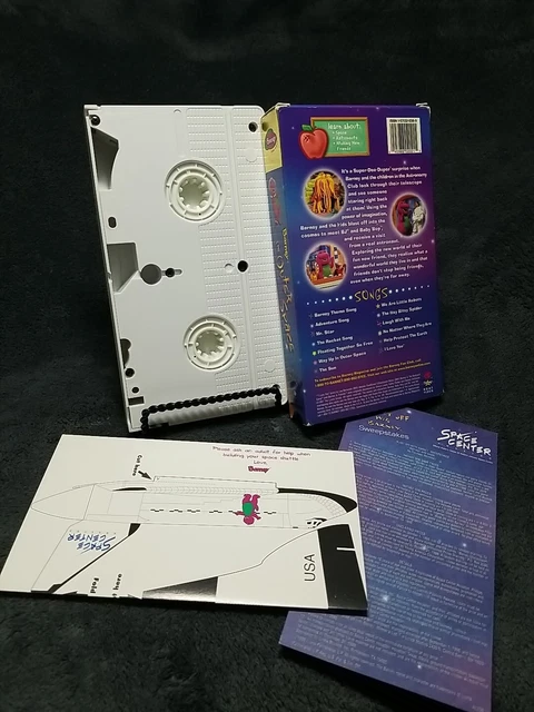 BARNEY IN OUTER Space (1997) VHS Tape Purple Dinosaur RARE Shuttle Cut ...