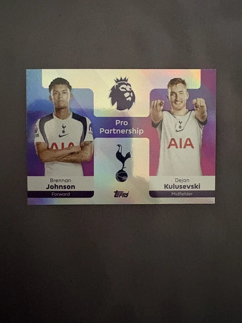 TOPPS 2026 PREMIER League Pro Partnership Johnson & Kulusevski #376 £1. ...