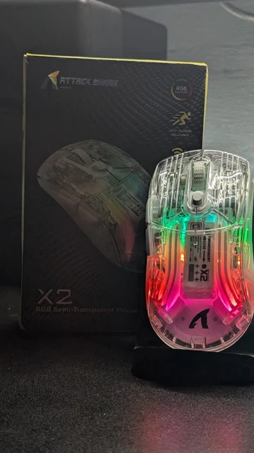 ATTACK SHARK X2 RGB Gaming Mouse £17.50 - PicClick UK