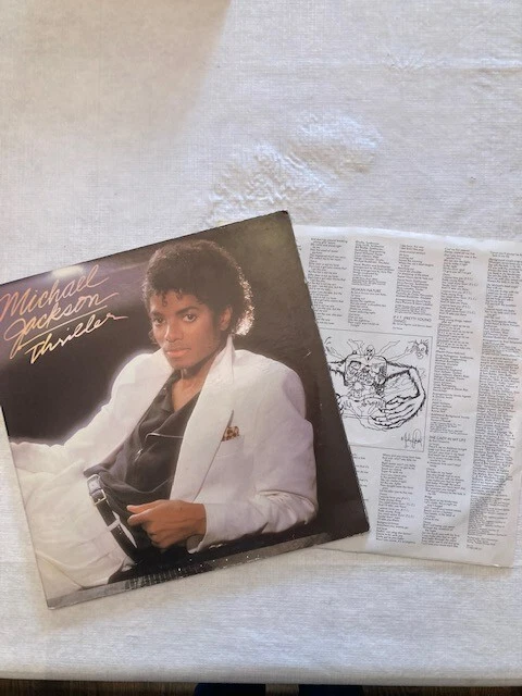MICHAEL JACKSON THRILLER album cover only and sleeve insert EUR 8,52 ...