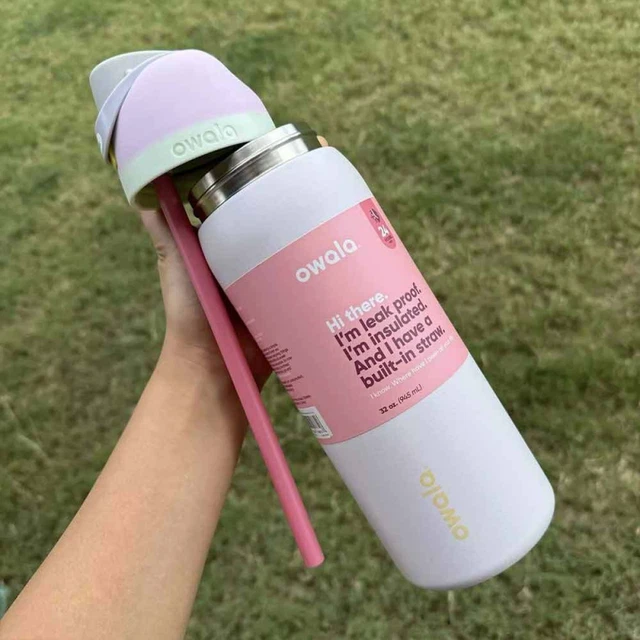 OWALA 32 OZ FreeSip CANDY COATED Water Bottle Flip Top Stainless Steel ...