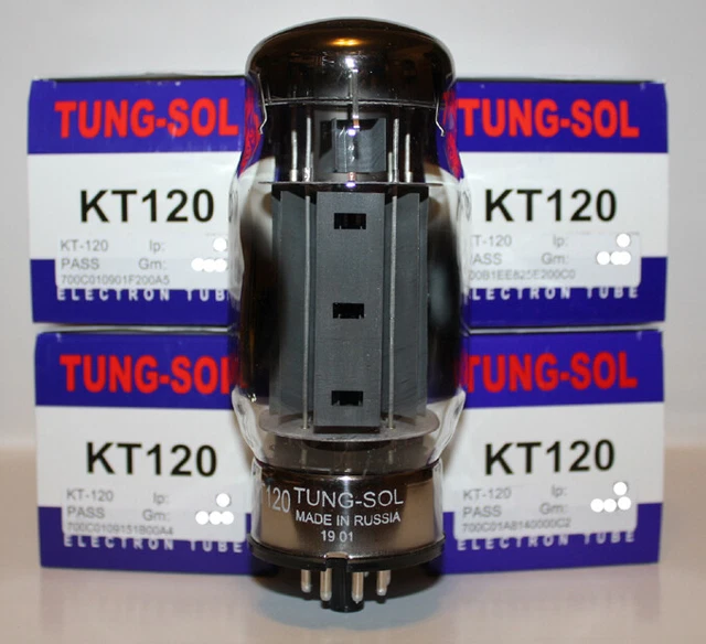 USINE PLATINE QUAD Assortis Tung Sol KT120 Tubes, Tout Neuf en Boîte EUR 181,91 - PicClick FR