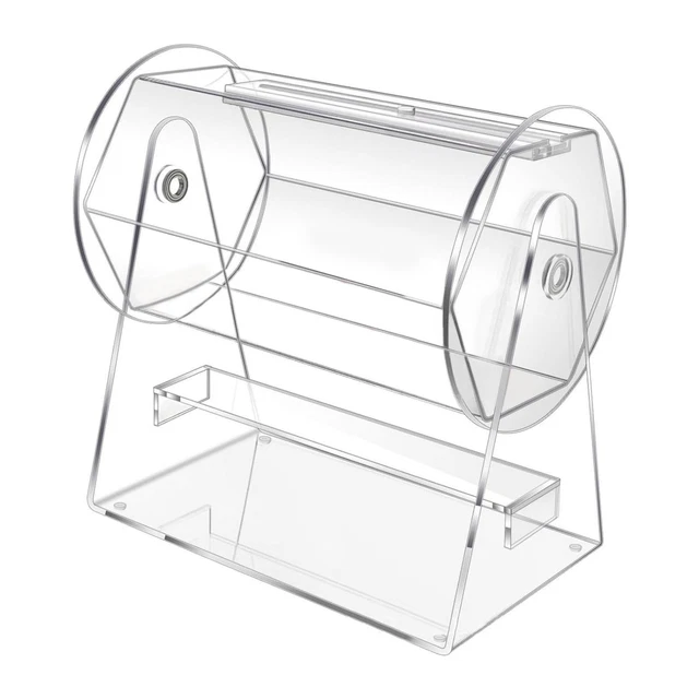 ACRYLIC RAFFLE DRUM Transparent Raffle Ticket Box for Drawing Games ...