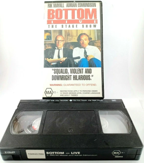 BOTTOM LIVE THE Stage Show VHS PAL Rated MA 15+ Polygram Video - 101 ...