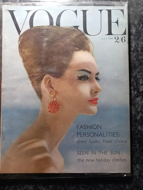 VOGUE JULY 1960 - - Iconic early 1960's Cover - £125.00 - PicClick UK
