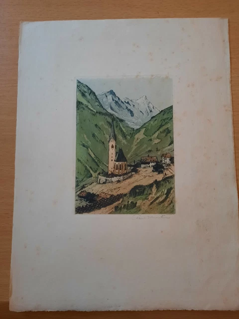 RADIERUNG SIGNIERT Buzki, wohl Österreich um 1930 EUR 9,99 - PicClick DE