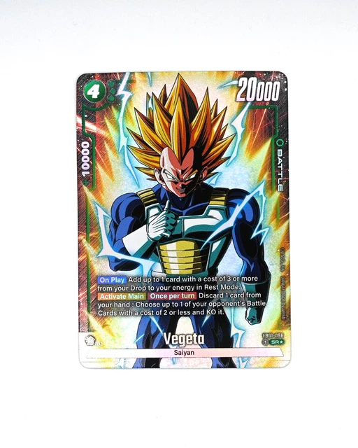 DRAGON BALL SUPER : Fusion World Card Vegeta FB01-096 SR Alt Art ...
