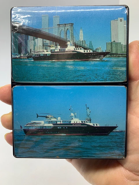 CARDS 2 DECKS Boats New York City Playing Cards Twin Towers Statue of ...