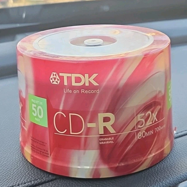 TDK CD-R DATA 80 Minute 700 MB 52x 50 Pack Spindle Brand NEW Sealed $18 ...