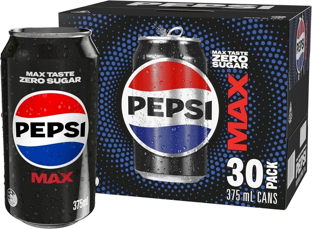 PEPSI MAX ZERO Sugar Cola Soft Drink, 30 x 375ml $31.35 - PicClick AU