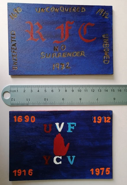 ULSTER LOYALIST INTEREST UVF YCV RHC Long Kesh Wooden Plaques Original ...