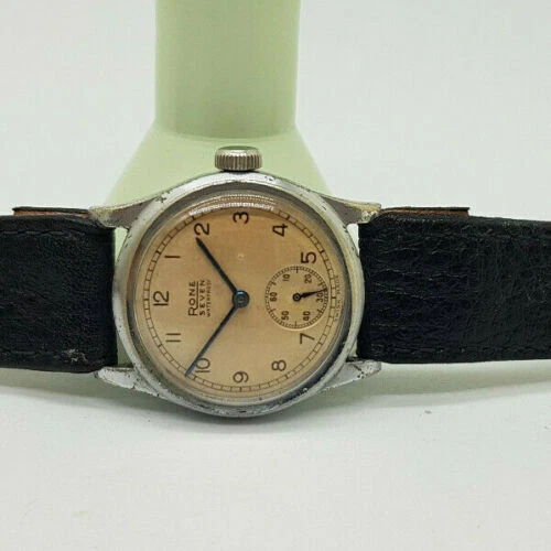 USED VINTAGE RONE Seven Sub Second Silver Dial Manual Wind Mid Size ...