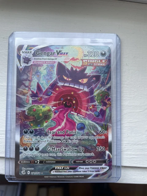 POKÉMON TCG GENGAR VMAX Fusion Strike 271/264 Holo Secret Rare Mint ...