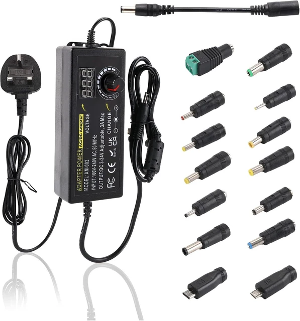 3V-24V 3A 9W-72W Adjustable Power Supply DC 3V 5V 6V 9V 12V 15V 16V 18V 19V 20V £26.38 - PicClick UK