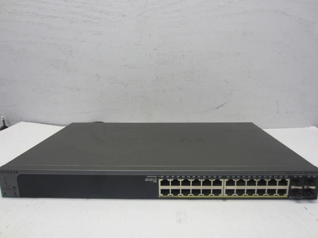 NETGEAR PROSAFE 24-PORT Gigabit Ethernet Switch with PoE+ and 4 SFP ...