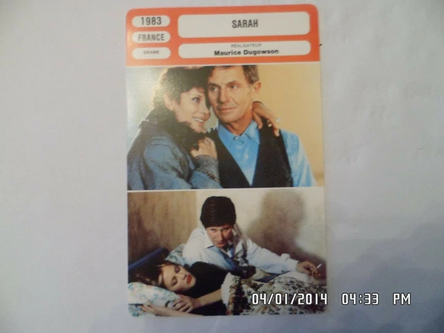 CARTE FICHE CINEMA 1983 SARAH Jacques Dutronc Gabrielle Lazure Heinz ...