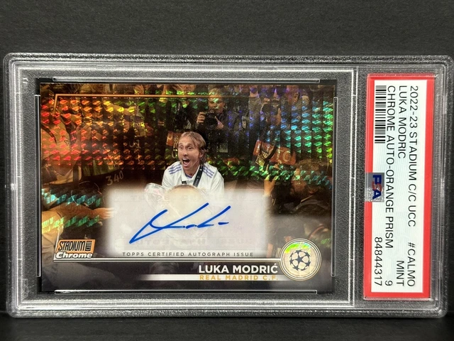 2022-23 TOPPS STADIUM Club Chrome UCL Luka Modric Auto Orange Prism /25 ...