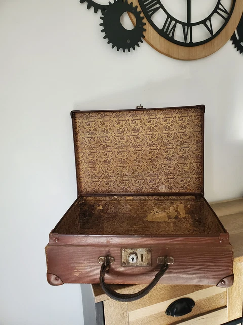 ORIGINALE ET AUTHENTIQUE valise ancienne fibre vulcanisé vintage années ...