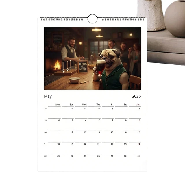KALENDER 2026 MOPS Monatsplanungsplaner Hundekalender 2026 für das ...
