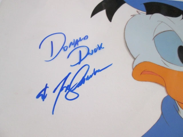 DISNEY DONALD DUCK Tony Anselmo signed production Cel huge 9 in. image ...