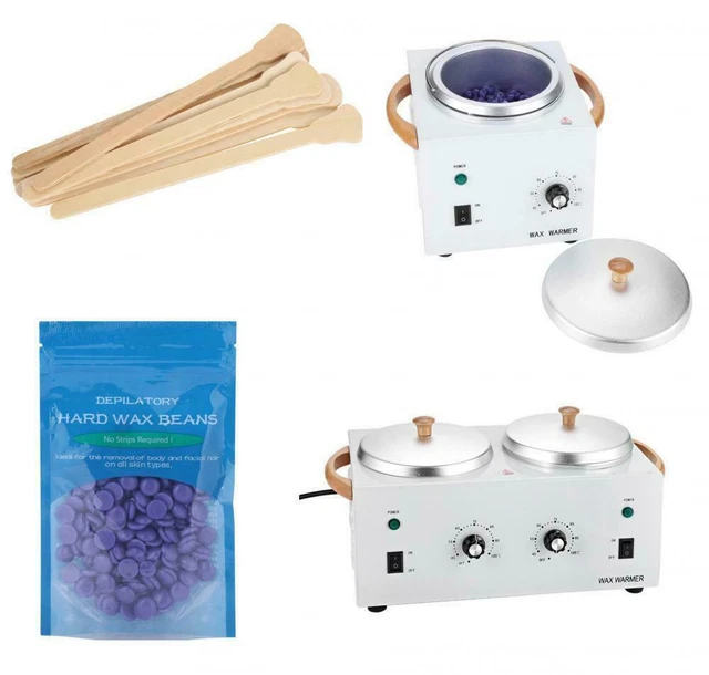 HEATER WAX WAXING Kit Double Pot Beauty Salon Hair Removal Warmer ...