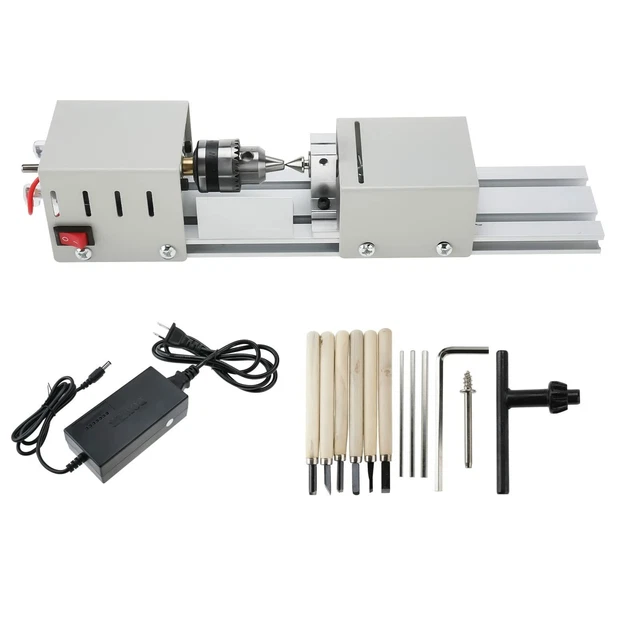 WOODWORKING CRAFT DIY Rotary Tool Mini Lathe Beads Polisher Machine ...