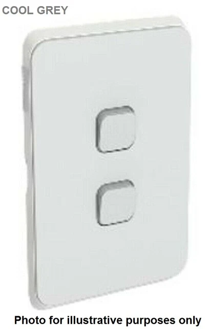 2X CLIPSAL ICONIC COVER PLATES For 2-Gang Switch, Horizontal/Vertical ...