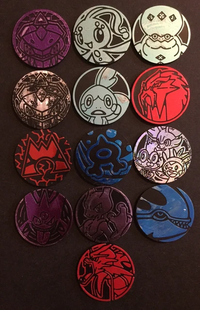 13 X POKEMON Coins Damaged - Gyarados Mewtwo Team Aqua Magma Gengar ...