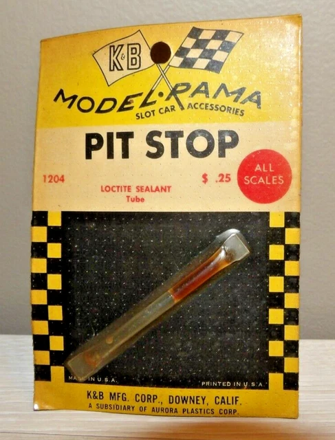 VINTAGE K&B MODELRAMA Pit Stop Loctite Sealant Tube #1204 New Old Stock ...