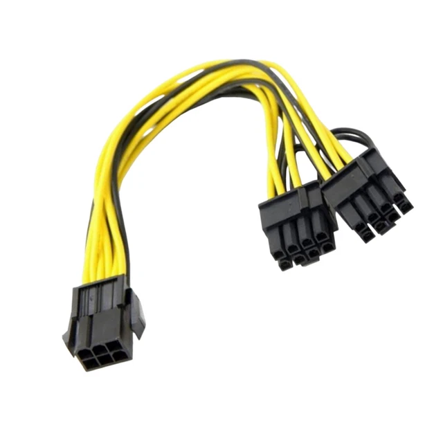 FOR GPU POWER Supply 6 Pin to Dual 8(6+2) Pin PCIe Adapter Cable Replacement $6.28 - PicClick AU