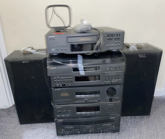 SONY LBT-D307 HIFI System CD Cdp-M33 RADIO TAPE Player + Speakers & PS ...