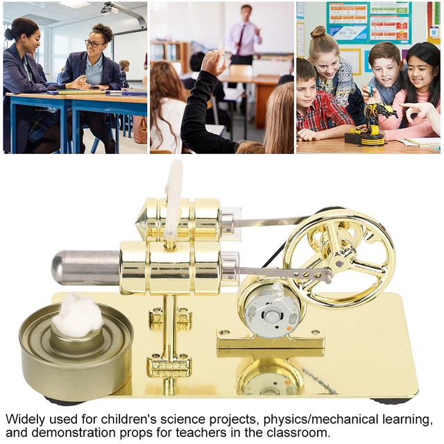 STIRLING ENGINE MODEL External Combustion Engine Physics Science ...