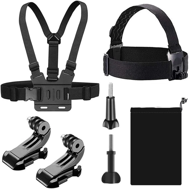 7 IN 1 Action Camera Head Chest Harness Strap Mount Set Adjustable ...