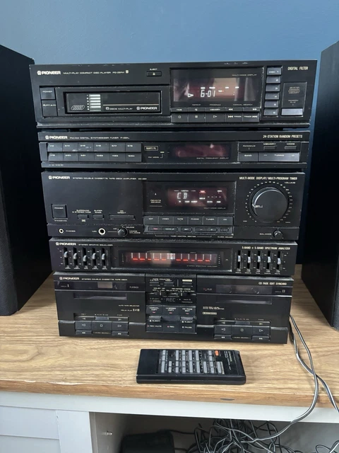 PIONEER HIFI STEREO Stack System Black - 4 elements £78.68 - PicClick UK