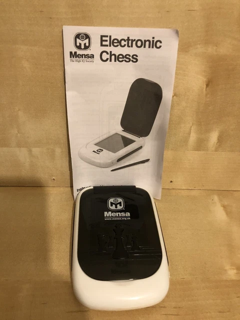 MENSA ELECTRONIC CHESS Handheld Touchscreen Game instructions manual ...
