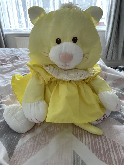 FISHER PRICE PUFFALUMP Yellow Cat 1986 Rare Collectable Soft Plush Toy ...