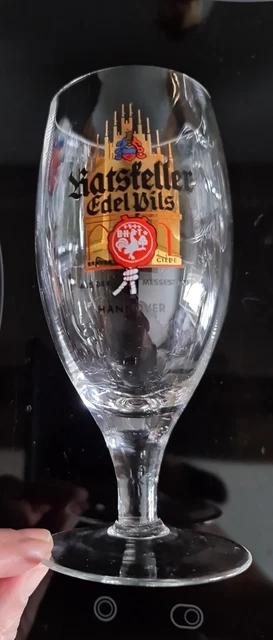 6 ALTE BIER-GLÄSER GILDE RATSKELLER EDEL PILS HANNOVER 0,2L Bier Tulpe ...