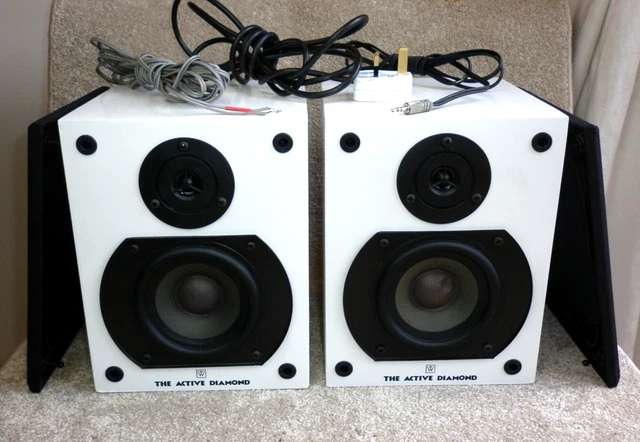 WHARFEDALE DIAMOND 2-WAY Active Speakers System with wires - Made in ...