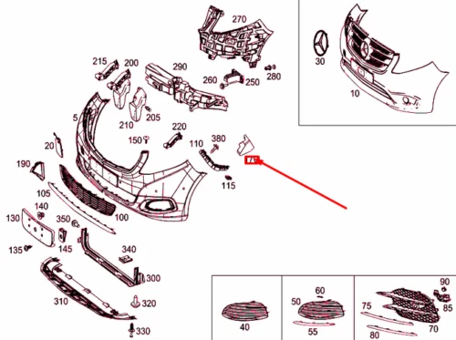 GENUINE MERCEDES W447 V-CLASS W447 VITO Box Dualiner Support 4478810000 ...